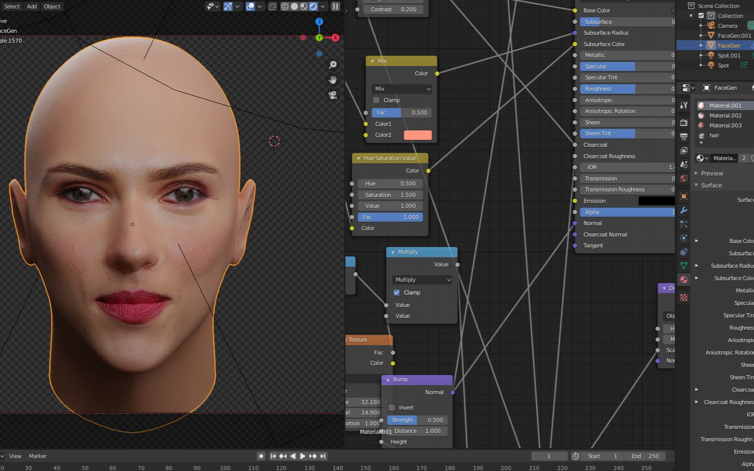 FaceGen快速生成人物头像(麦不太好)