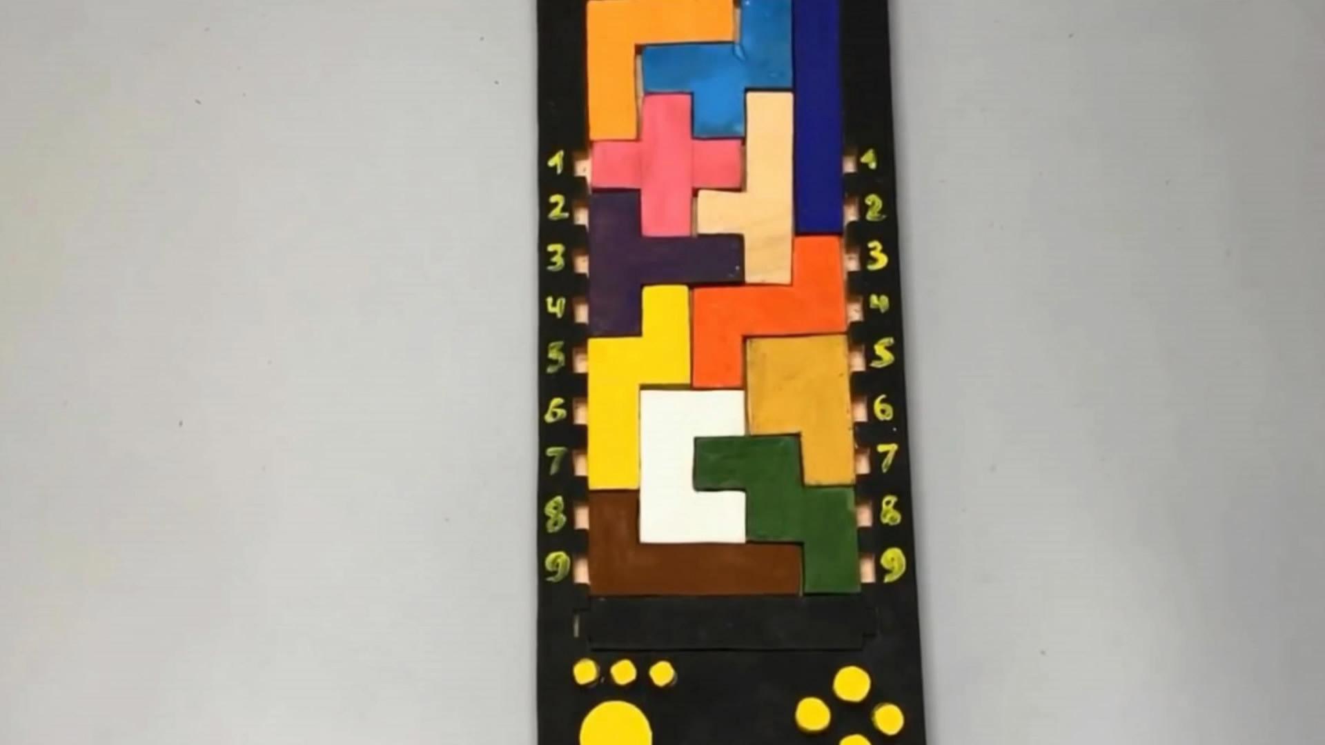 「创意手工DIY」迷你方块游戏机的制作过程,简单又好玩!