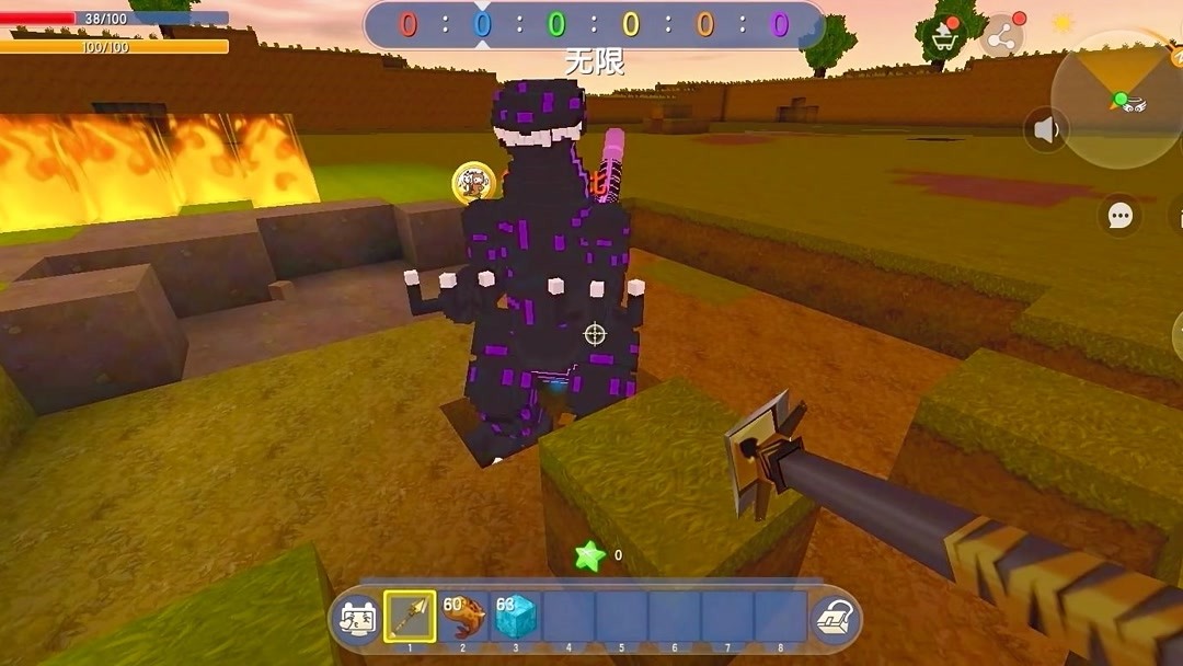 迷你世界海绵宝宝:开挂的哥斯拉,完全无敌