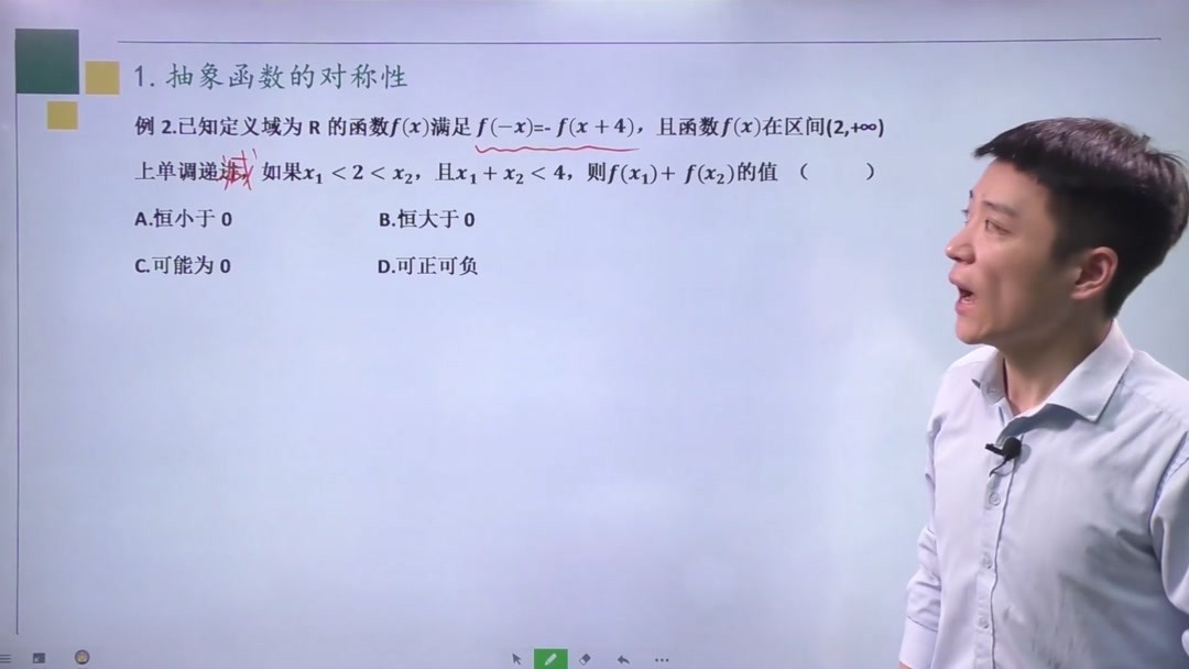 高中数学高考复习-抽象函数对称性的应用