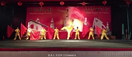 武术表演大旗旗舞
