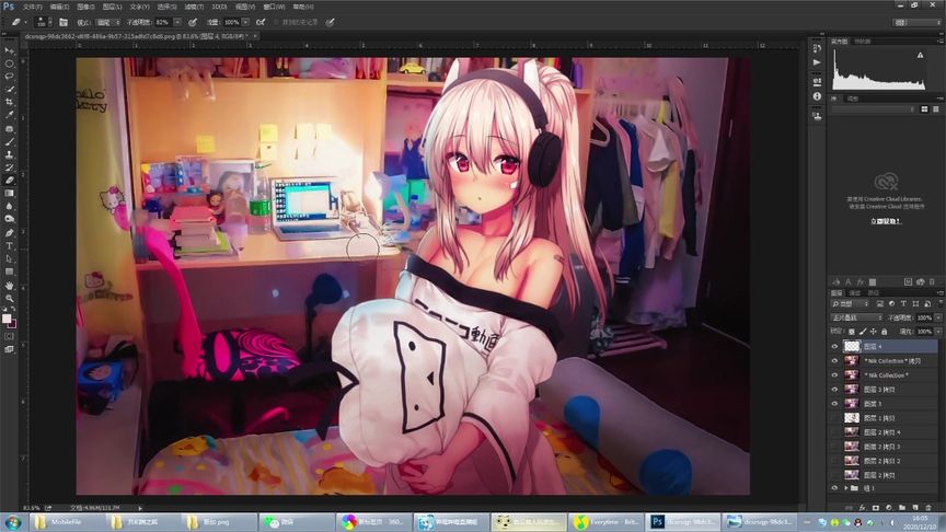 【PS】让动漫更真实?还是把背景也动漫化了?无所谓了嘻嘻