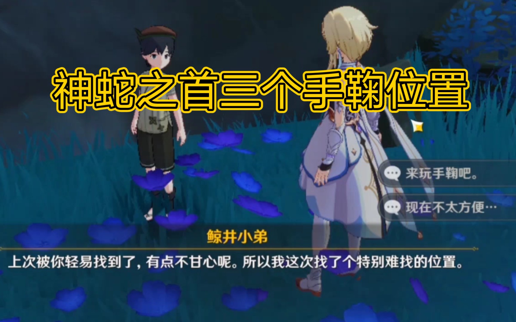 【原神】神蛇之首三个手鞠位置