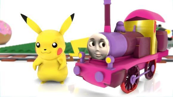 乐高动画:乐高精灵皮卡丘火车故障