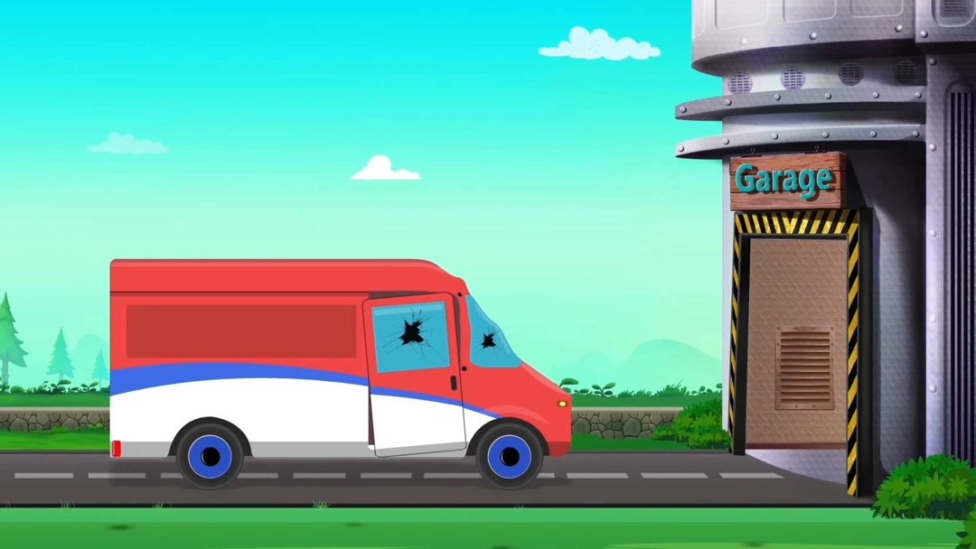 汽车动画小世界 第33集 小货车坏了进厂维修