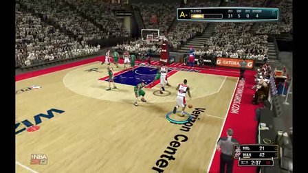 nba2k13生涯模式 奇才VS雄鹿