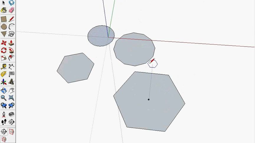 草图大师sketchup全套基础教程-21-2.1.3绘制圆形
