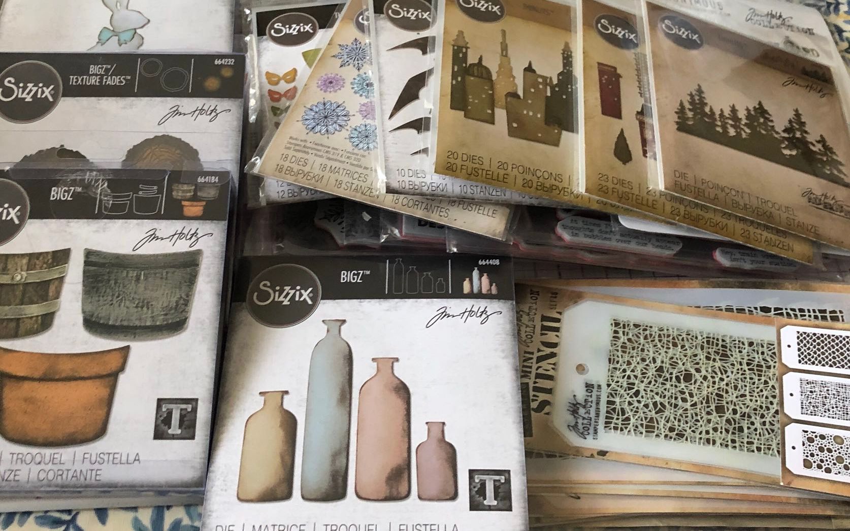 2月份购物分享|素材纸 |tim holtz 刀模,印章,遮蔽板| 珐琅液