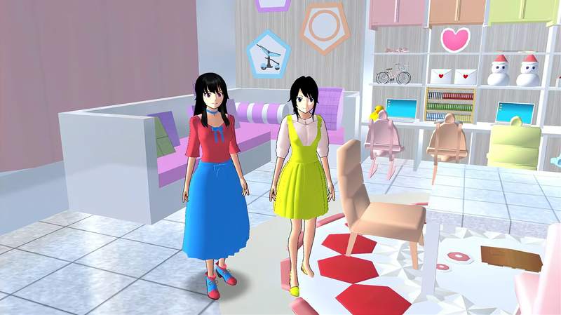 樱花校园模拟器:两个懒闺蜜