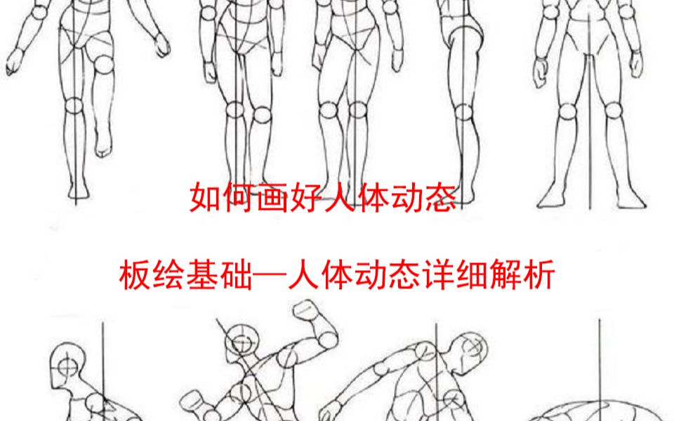 ...超简单人体动态详细解析,让你快速了解人的动作,画出好看的动态