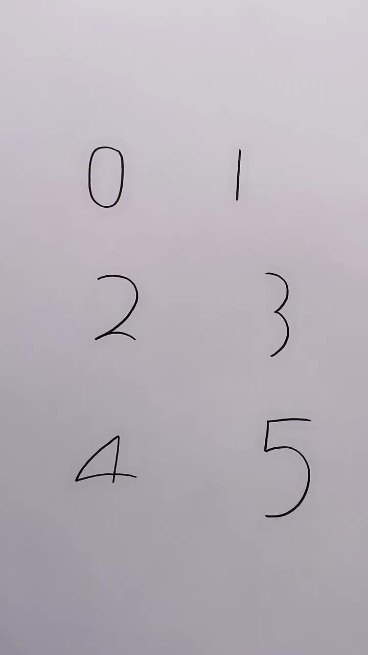 数字简笔画*