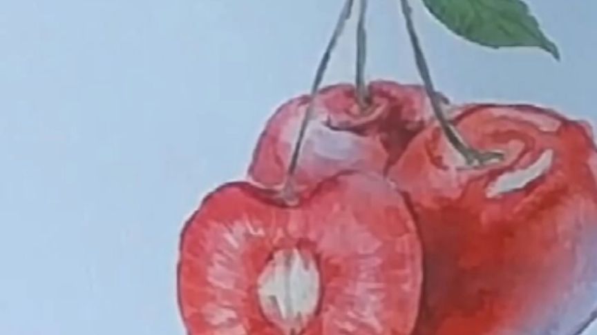 怎么画晶莹剔透的樱桃?