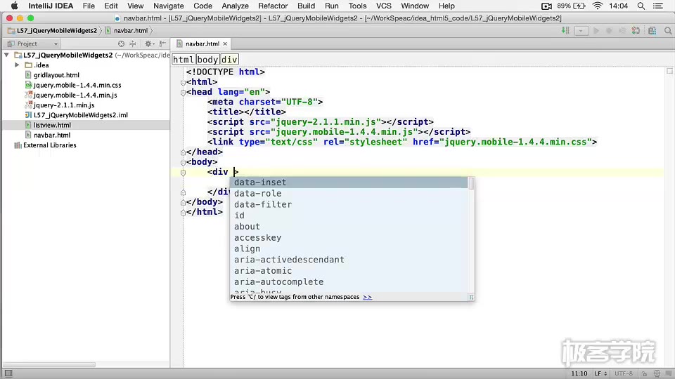 jQuery Mobile基础-12集(附视频下载链接)