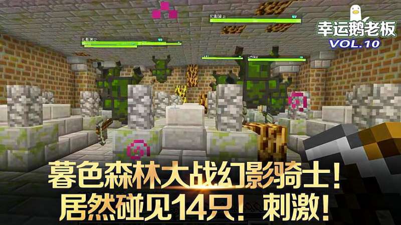 我的世界:暮色森林大战幻影骑士!居然碰见14只!刺激!