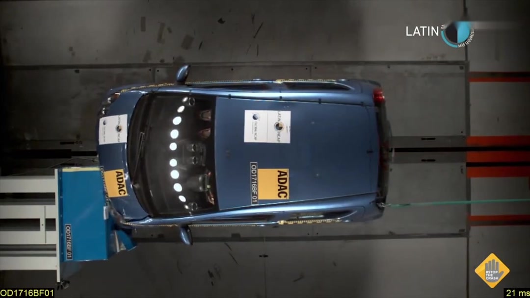 比亚迪F0安全碰撞测试,获得1星成绩