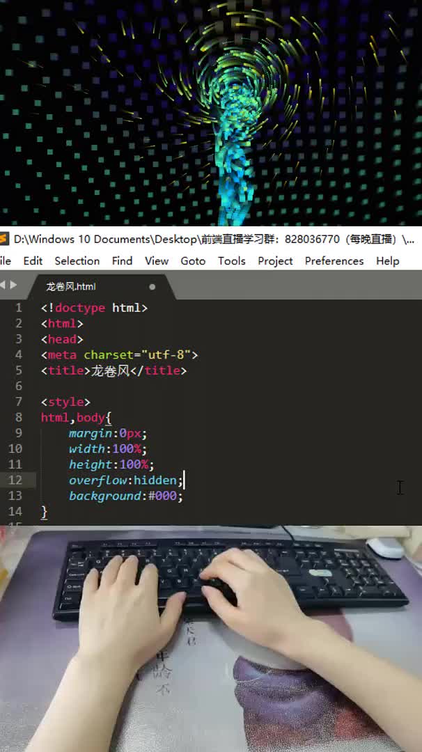 261行代码写龙卷风,要源码双+关注 #程序员 #web前端