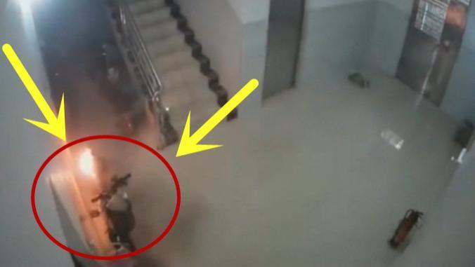 电动车意外在楼梯爆炸,要不是监控,谁能知道起火的真正原因