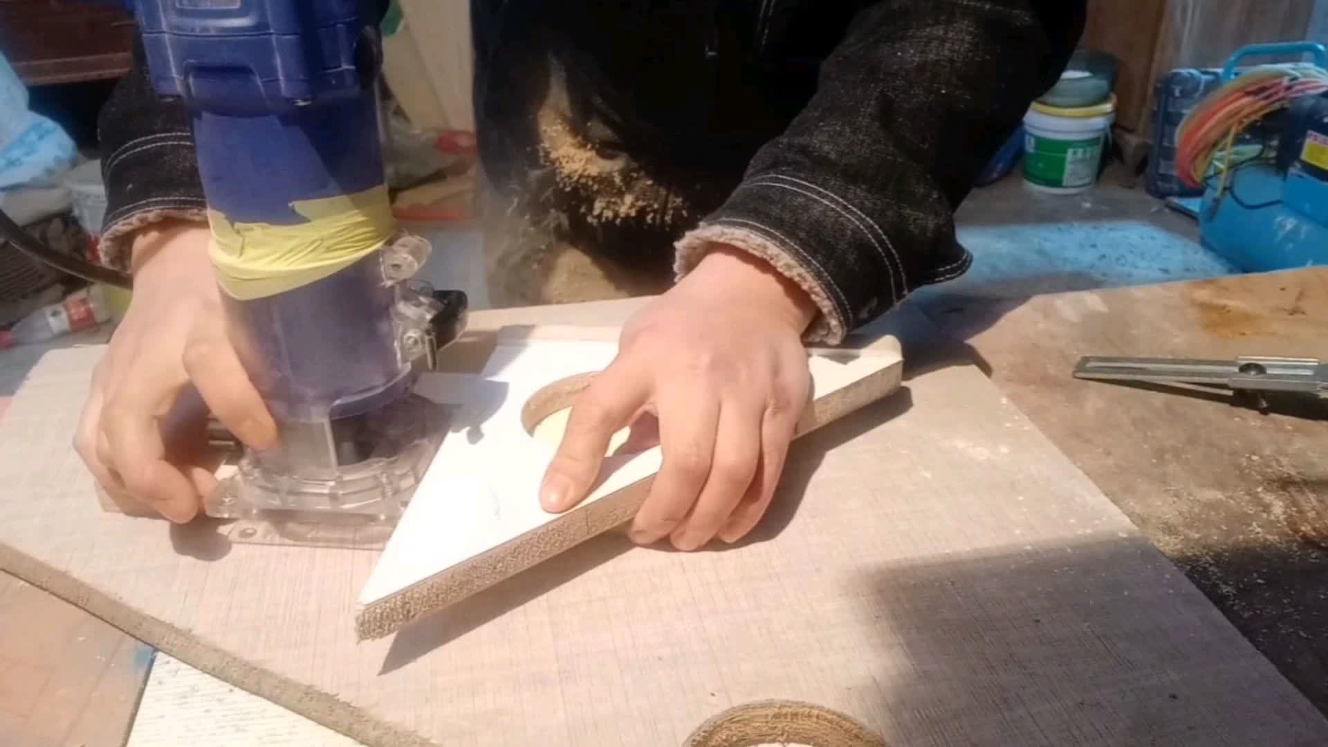 无钉眼大衣柜用封边皮收口,如何修燕尾榫?燕尾榫的豁口怎么处理