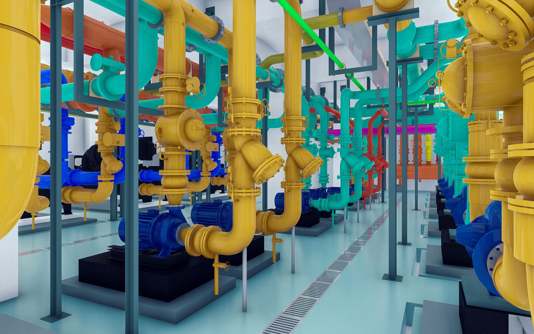 【BIM动画】商业中心装配式制冷机房lumion漫游动画