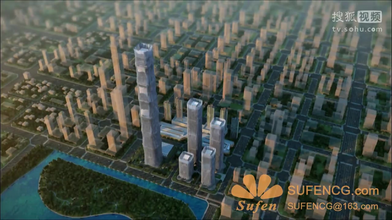 恒大中心招投标动画-三维建筑动画制作公司世峰数字科技