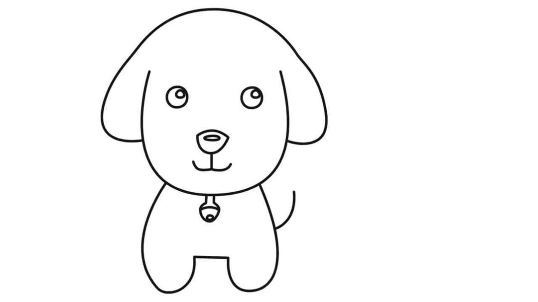 亲子简笔画猫猫和狗狗涂色_1