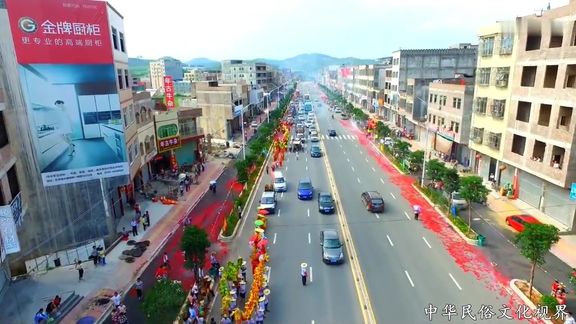航拍:广东五华农村民俗文化活动,你们家乡有吗