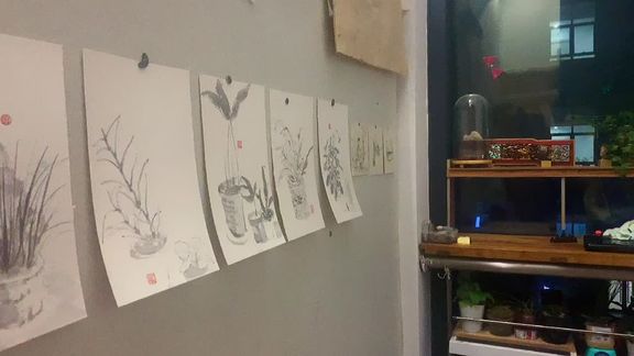 #北京的雨 #水墨日常 #中国水墨画 #鹏鹏画花 #水墨日记