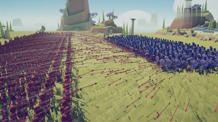 全面战争模拟器:300斯巴达战士面对1000弓箭手,会怎么样?