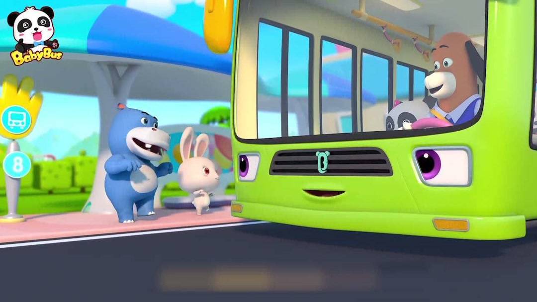 儿童动画:公交车沦陷幸好有拖车帮忙,巴士儿歌动画