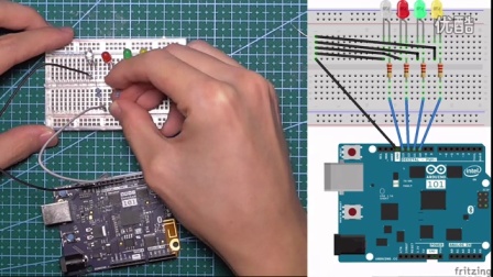 Arduino101入门开发3-2(流水灯)