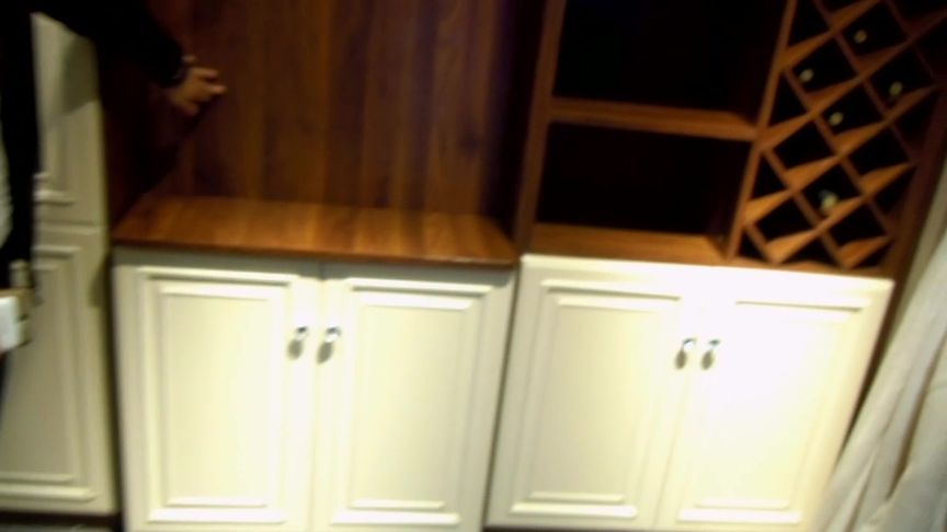 家用酒柜餐桌一体折叠,可做靠墙吧台,小户型实用家具。