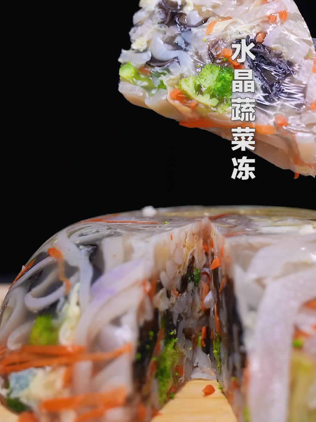 五彩丝滑,Q弹可以跳舞的水晶皮冻,做法超级简单
