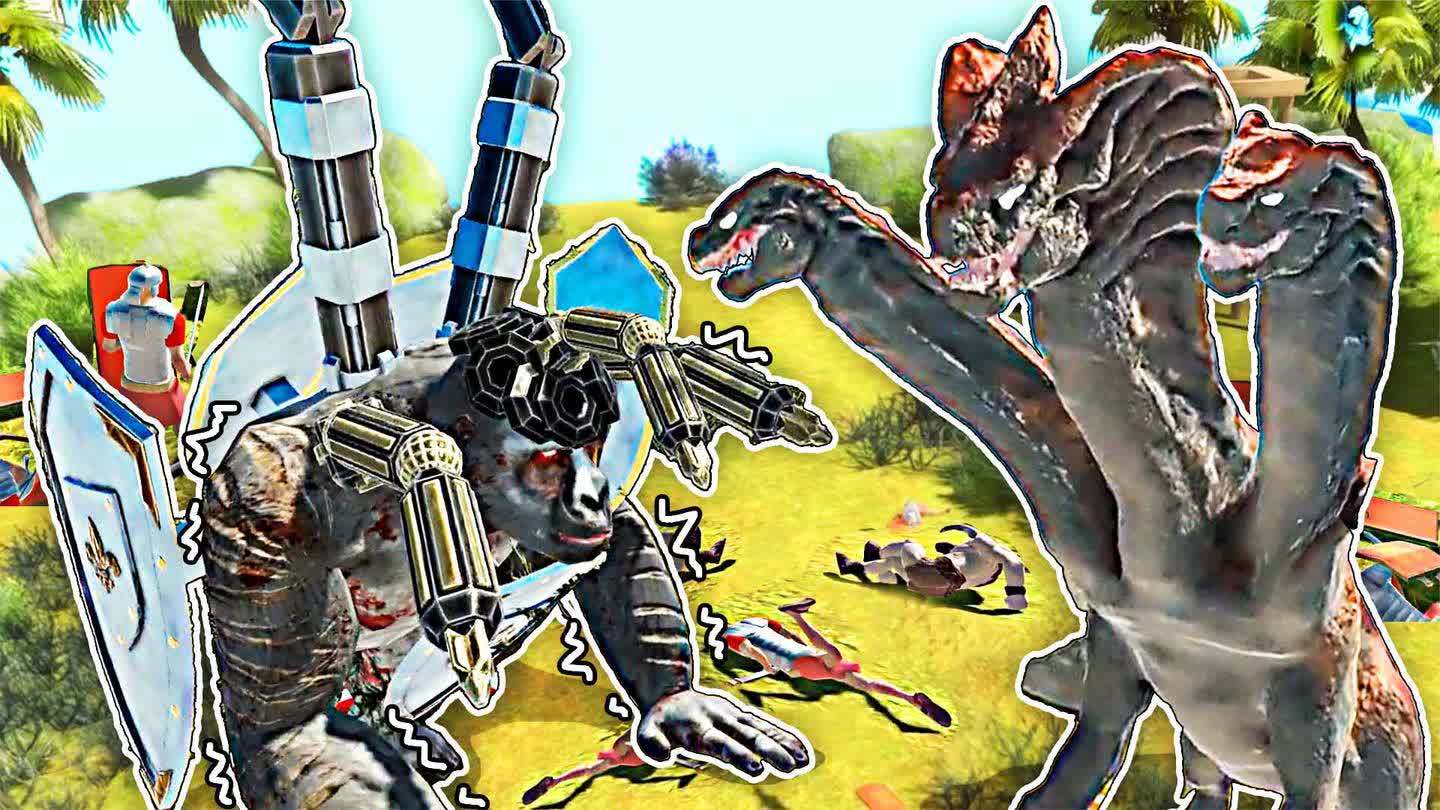 动物融合模拟器 三头龙基多拉把我养的马一脚踢晕了 阿波兔解说