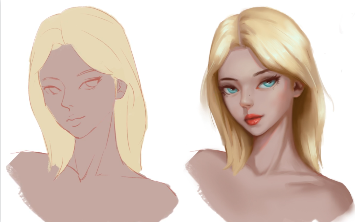 【厚涂教程】从起稿到上色刻画全过程详细讲解!90%的初学者都不...