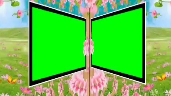 绿幕转动相册模板