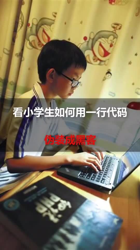 学习代码,学会伪装要从小学起,大家都认识这个小黑客吗?