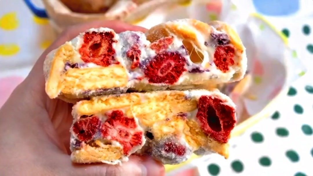 【玫瑰草莓雪花酥➕阿华田雪花酥】 不用烤.