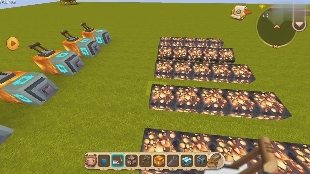 迷你世界:入土钻石块教学,能在地面自由旋转的方块