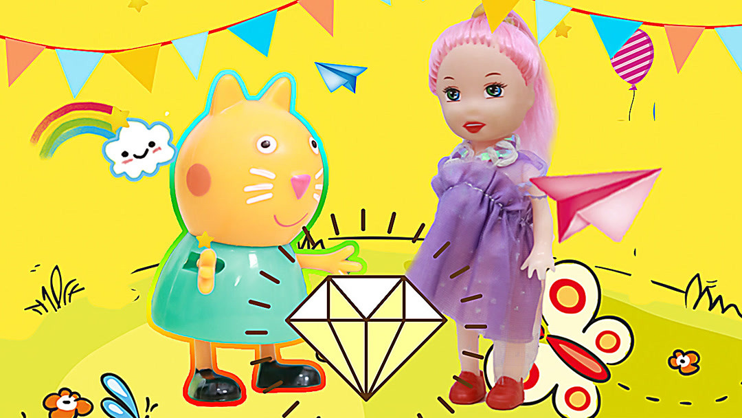 魔棒玩具故事 第73集 小女巫使用魔法棒把小猫坎迪变成了宝石