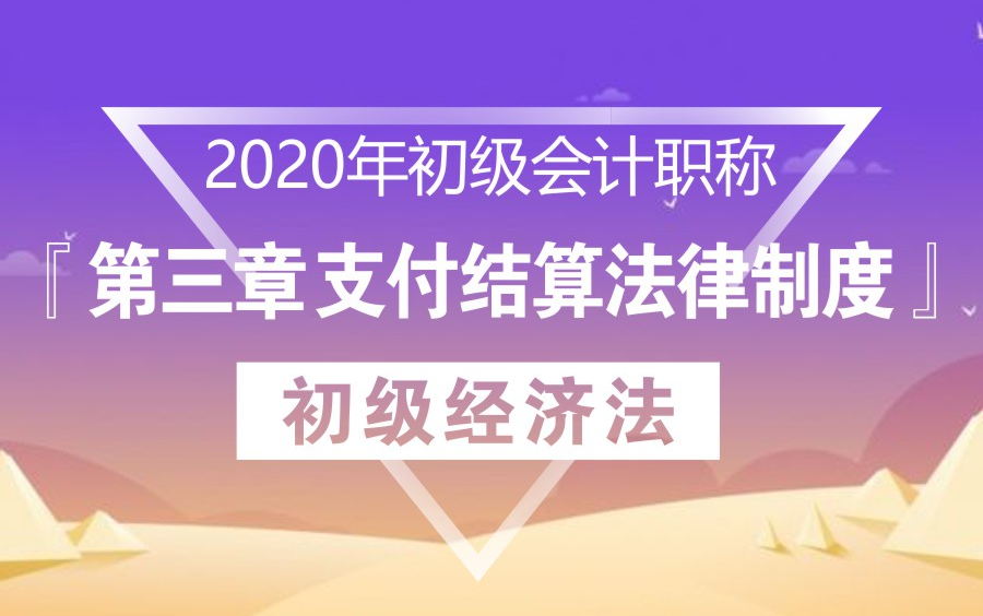2020年初级会计职称|初级经济法|支付结算:小王老师