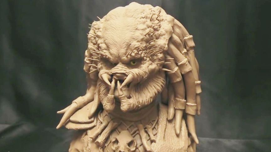 俄罗斯模型师雕刻的铁血战士泥塑!细节到位造型真是相当霸气!