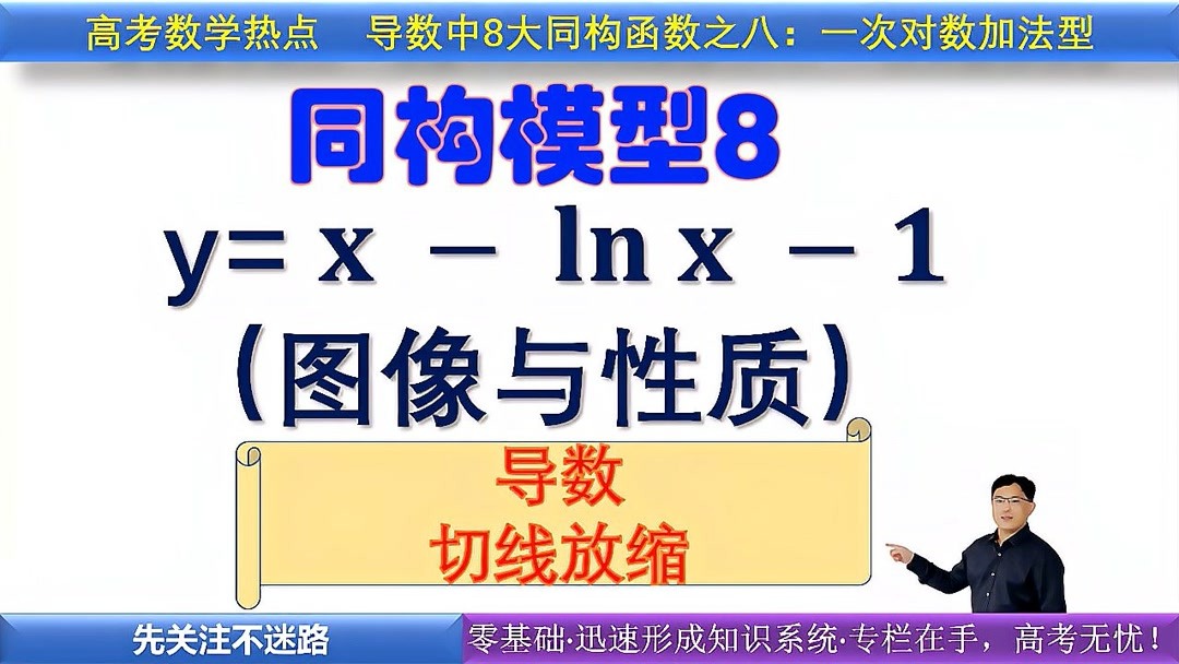 导数中的8大函数同构模型:对数型切线放缩,高考数学重点题型