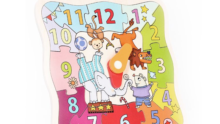希腊弥鹿MiDeer 早教时钟表拼图拼板 培养时间概念益智玩具来啦~~