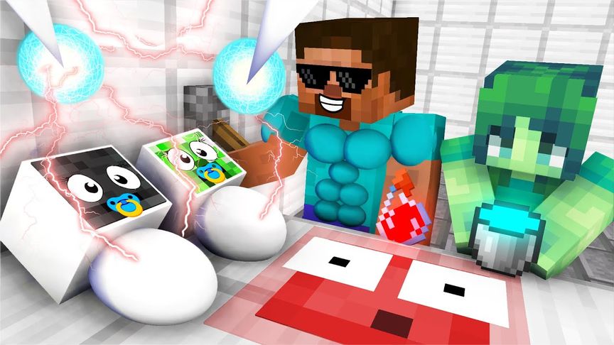 《我的世界怪物学院》搞笑动画:小宝宝大作战,拯救逝去的小绿