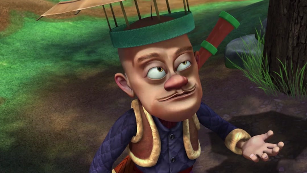 熊出没之丛林总动员:光头强为了保护头发,竟绕着小熊熊走