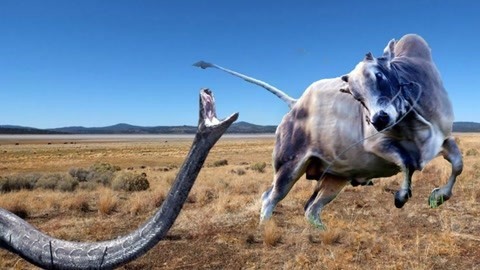 动物世界:巨蟒吞食2000斤牛,6米长蟒蛇逃不出这只死亡之手