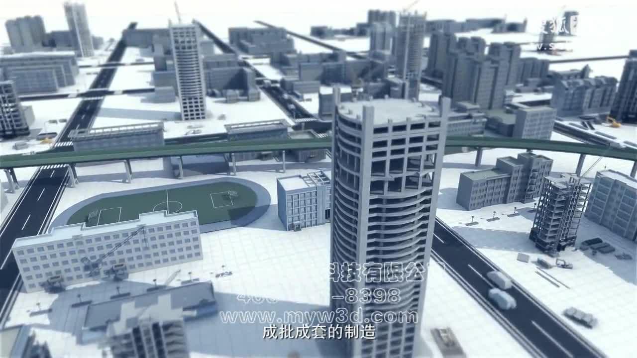 装配式建筑安装动画-建筑施工安装动画制作-工程施工动画演示-上海...