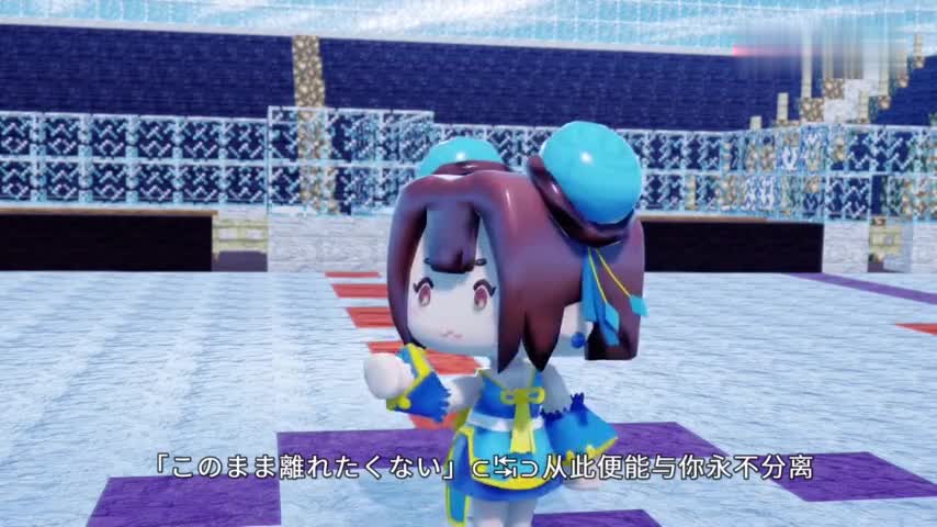 迷你世界月无双:蓝衣小姐姐演绎桃源恋歌