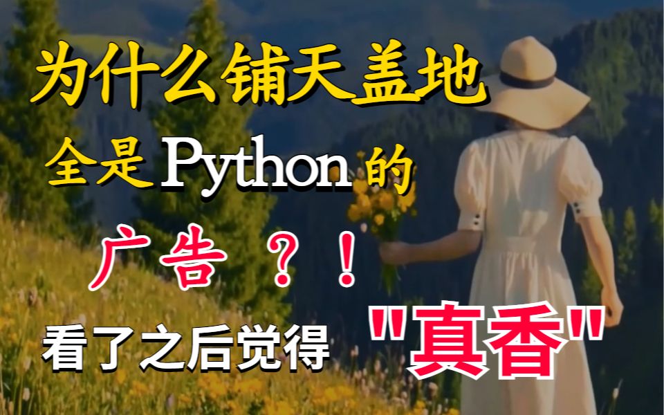 【赚钱小技巧】为什么铺天盖地全是Python的广告?!看了之后真香!