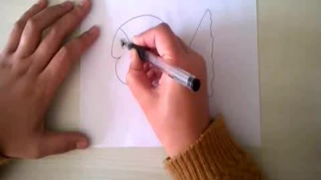 儿童线描画鱼儿